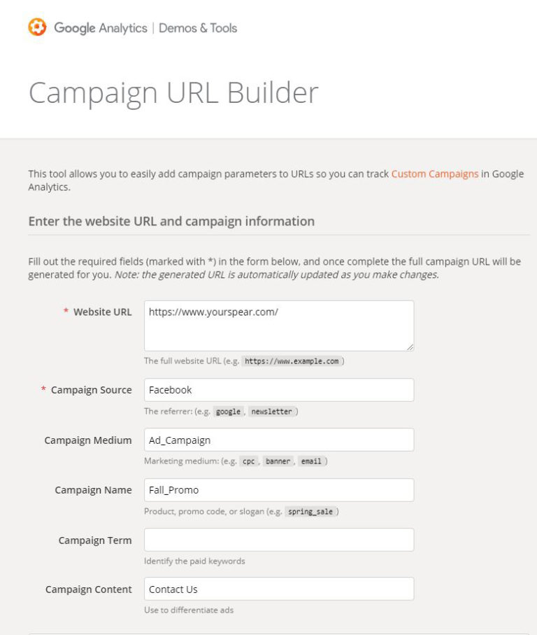 How To Track Campaign Effectiveness with Google Campaign URL Builder - Spearhead Sales & Marketing