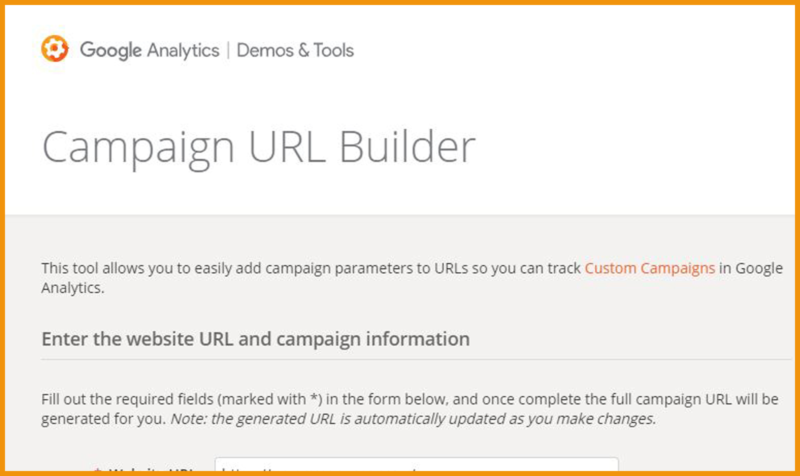 Campaign Url Builder